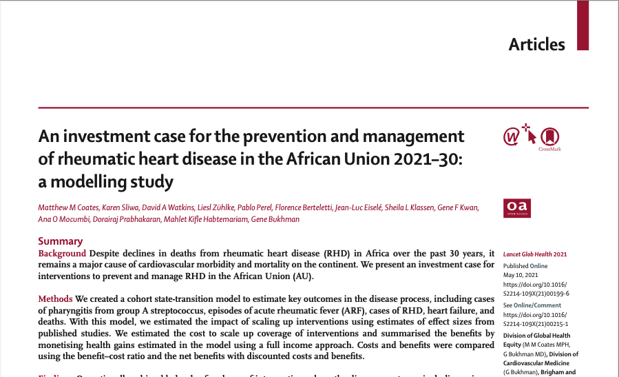 An investment case for the prevention and management of rheumatic heart ...